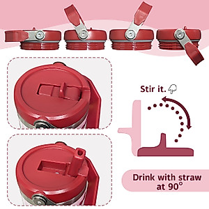 Kitty Tumbler for Adults Water Bottle 30 Oz Tumbler with Handle and Straw Kitty Cups for Kids Pink Coffee Mug Kitty Stuff Cat Insulated Cup Gifts for Girl Women