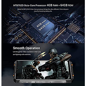 OUKITEL Unlocked Rugged Smartphone WP8 Pro, 6.49 inch Display Android 10 Rugged Cell Phones 4GB RAM+64GB ROM 5000mAh IP68 Waterproof Unlocked Phone Dual SIM 16MP Rear Triple Camera NFC Black