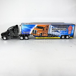 KiNSMART Kenworth T700 Container Truck 1:68 Die Cast Metal Model Toy Truck Black