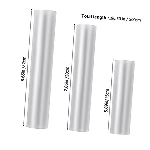 VOSAREA 3 Rolls Vacuum Storage Bag Vacuum Bags Refrigerator Bags Reusable Sandwich Bag Vacuum Seal Storage Bags Fruit Fresh Bags Vaccum Seal Storage Bags Fridge Bags Bye Transparent