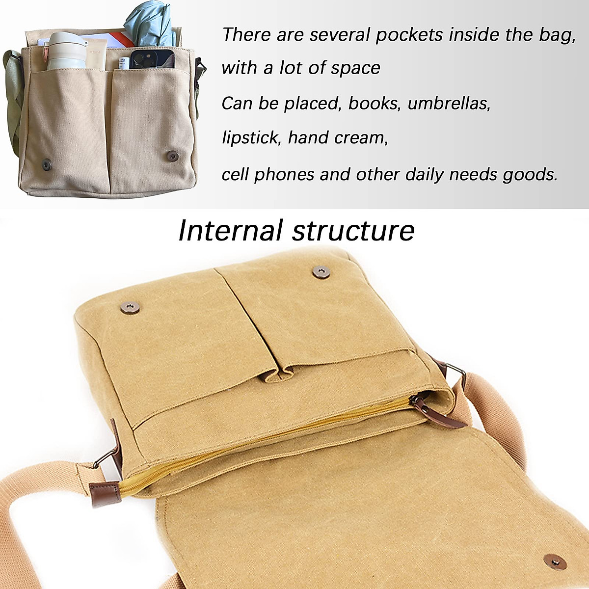 Anime Messenger Bag Women Kawaii Crossbody Bag Casual Shoulder Bag School Canvas Bag