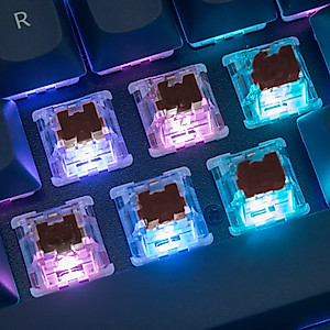 Keychron V1 Wired Custom Mechanical Keyboard, 75% Layout QMK/VIA Programmable Macro with Hot-swappable Keychron K Pro Brown Switch Compatible with Mac Windows Linux (Frosted Black - Translucent)