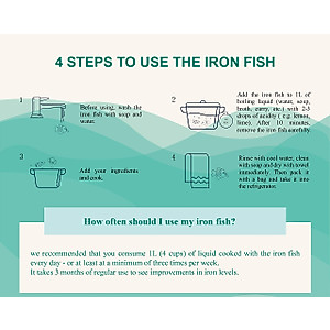 YOUIN 2 Packs of Iron Fish with Bag-A Natural Source of Iron to Reduce The Risk of Iron Deficiency,an Effective and Safe Cooking Tool to Add Iron to Food,Ideal for Pregnant Women Vegans Athletes