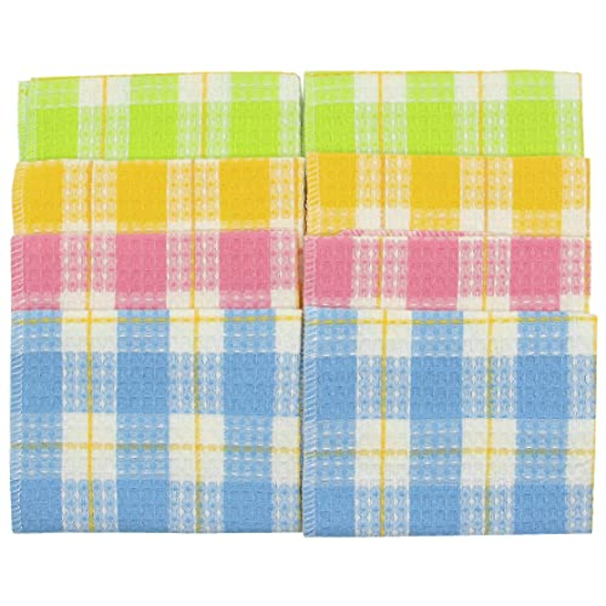 Mia'sDream Cotton Rags Terry Dish Cloths Dish Rags for Cleaning, Absorbent Cleaning Rags Lint Free Cleaning Cloths Pack of 8, 13inch x 13inch Multi Colors