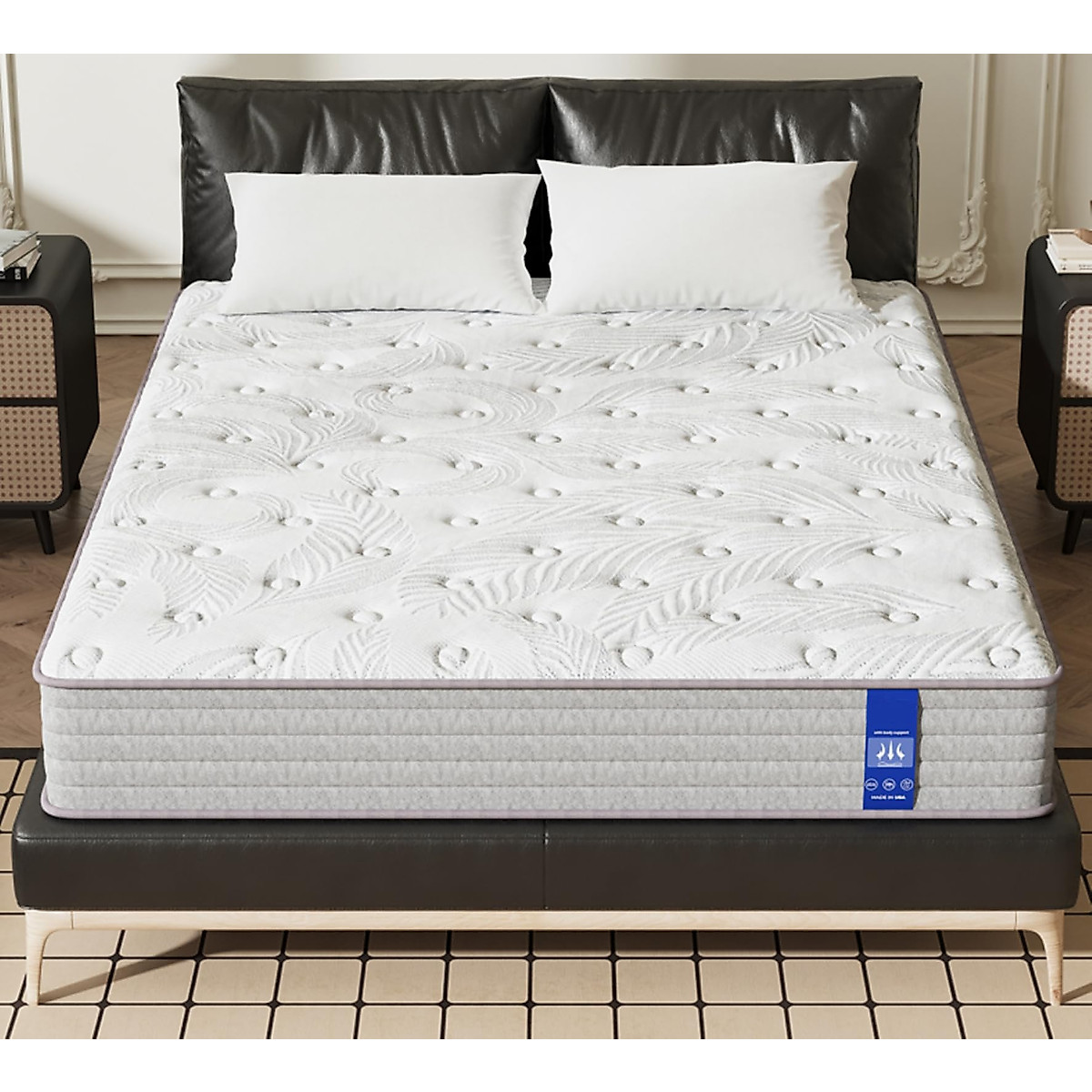 ZFHCBJ 12 Inch Twin XL Mattress Memory Foam Mattress，Hybrid Mattress in a Box，Twin XL Size Mattress Medium Firm for Good Night Sleep，Pressure Relief，CertiPUR-US Certified