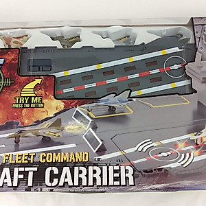 Fleet Command Aircraft Carrier 31" (Lights and Sound) + 4 Die Cast Feighter Jets