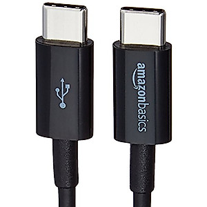 Amazon Basics USB Type-C to USB Type-C 2.0 Charger Cable - 6-Foot, Black