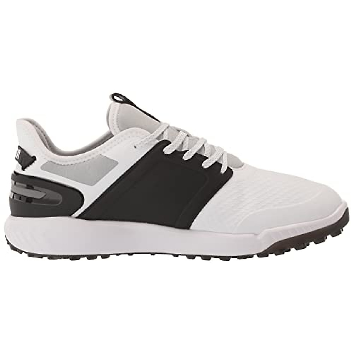 Puma Golf Men's Ignite Elevate Golf Shoe, Puma White-Puma Black-Metallic Silver, 10.5