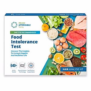5Strands Food Intolerance Test, 640 Items Tested, Food Sensitivity at Home Test Kit, Accurate Hair Analysis, Health Results in 5-7 Days, Gluten, Soy, Dairy, Protein