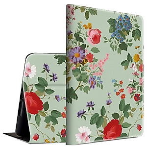 Case for All-New Kindle Fire HD 10 & 10 Plus Tablet 11th/13th Generation 2021/2023 Lightweight Smart Case Adjustable Stand Protective Cover with Auto Wake/Sleep - Vintage Floral Flowers