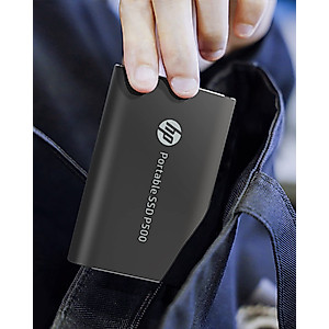 HP P500 Portable SSD 1TB - USB 3.2 Gen 1 Type C, USB- External Solid State Hard Drive - Up to 420MB/s, Black - 1F5P4AA#ABC