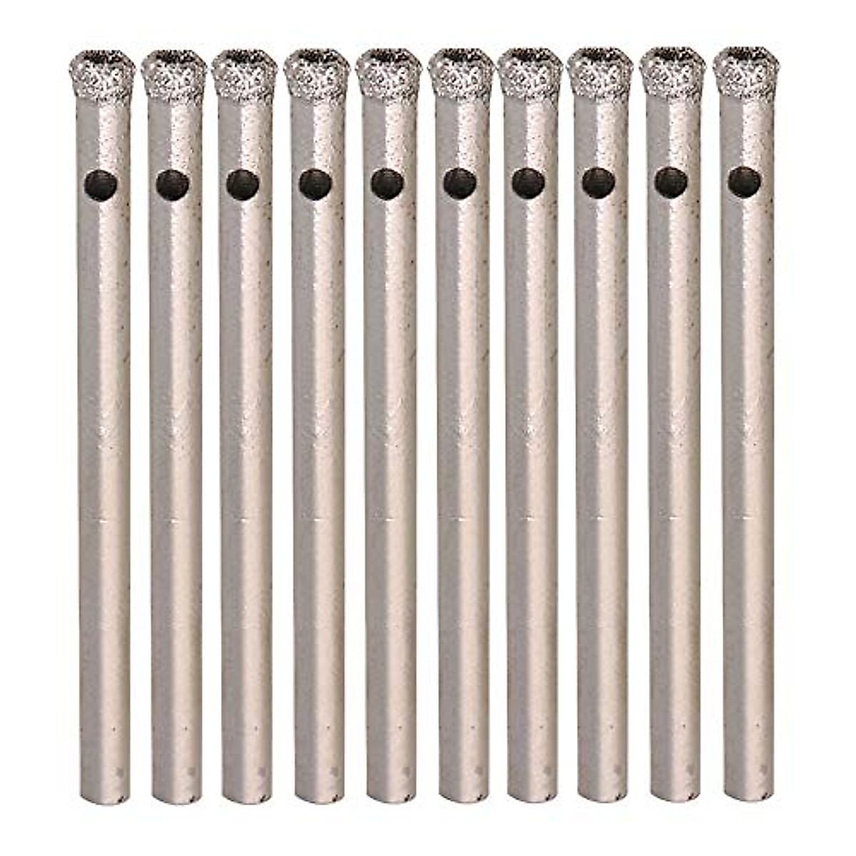 BQLZR 3.48mm Diamond Coated Hole Drill Core Drill Bits Glass Tile Marble Granite Pack of 10