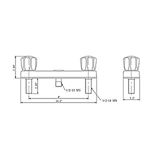 Dura Faucet Economical Shower Faucet with Classic Clear Acrylic Knobs (Chrome Polished)