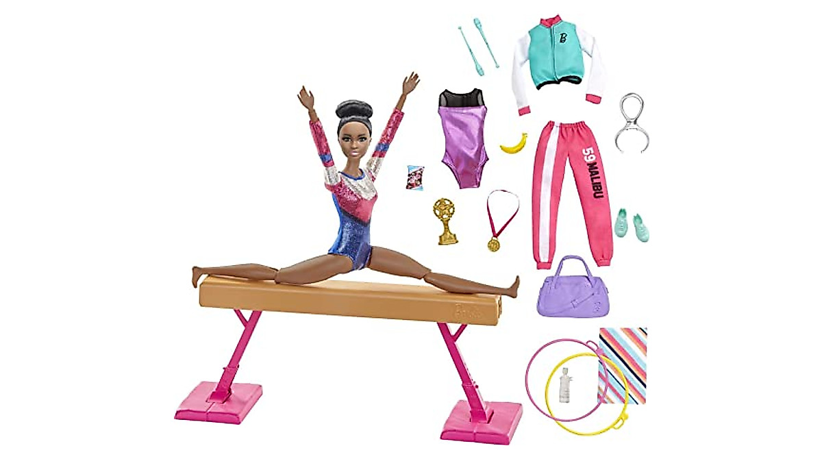 Barbie Gymnastics Playset - Doll & 15+ Accessories for Creative Play