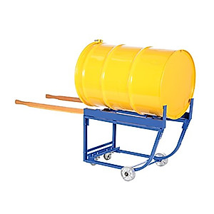Vestil RDC-1000-5SS Deluxe Rotating Drum Cart with Steel Wheel, Steel, 1000 lbs Capacity
