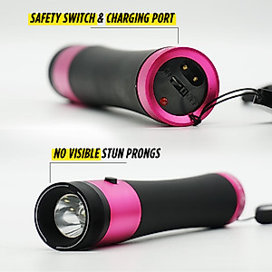 Guard Dog Ivy Stun Gun Flashlight - Self Defense Weapons for Women with Rechargeable LED Flashlight (Pink)
