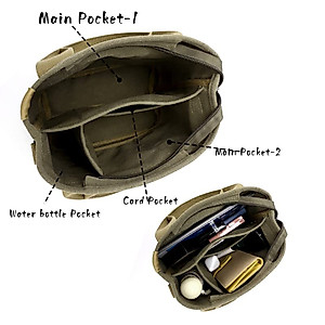 XLXLbb Small Satchel Bag Stylish Mini Tote Shoulder Handbag Canvas Hobo Bag for Women Zipper Organizer Pockets Beautiful color Canvas Tote Crossbody Bags(Khaki)