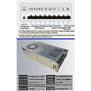Chengliang Power Supply Dc 24v 17a 400w Original Ender 3 3D Printer Switching PSU UL Certified
