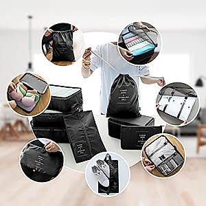 BRAQ 9 Pcs Travel Packing Organizers Travel Packing Cubes for Suitcase Set Luggage Organizers for Suitcase Lightweight Travel Essential Bag with Large Toiletries Bag for Clothes Shoes