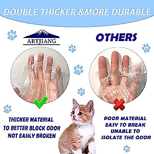 100Pack Litter Box Liner Bags for all Litter Box Automated, Waste Drawer Liner, 9-11 Gallons Liner Bags Custom Compatible with Litter Box Robot