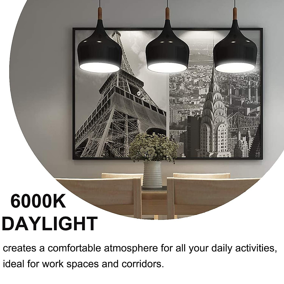 Furoching A19 Rechargeable Emergency LED Bulb, 9W 60W Equivalent Battery Backup Emergency Light with Switch Hook, E26 6000K for Home Power Outage Outdoor Activity Camping Hurricane,4-Pack