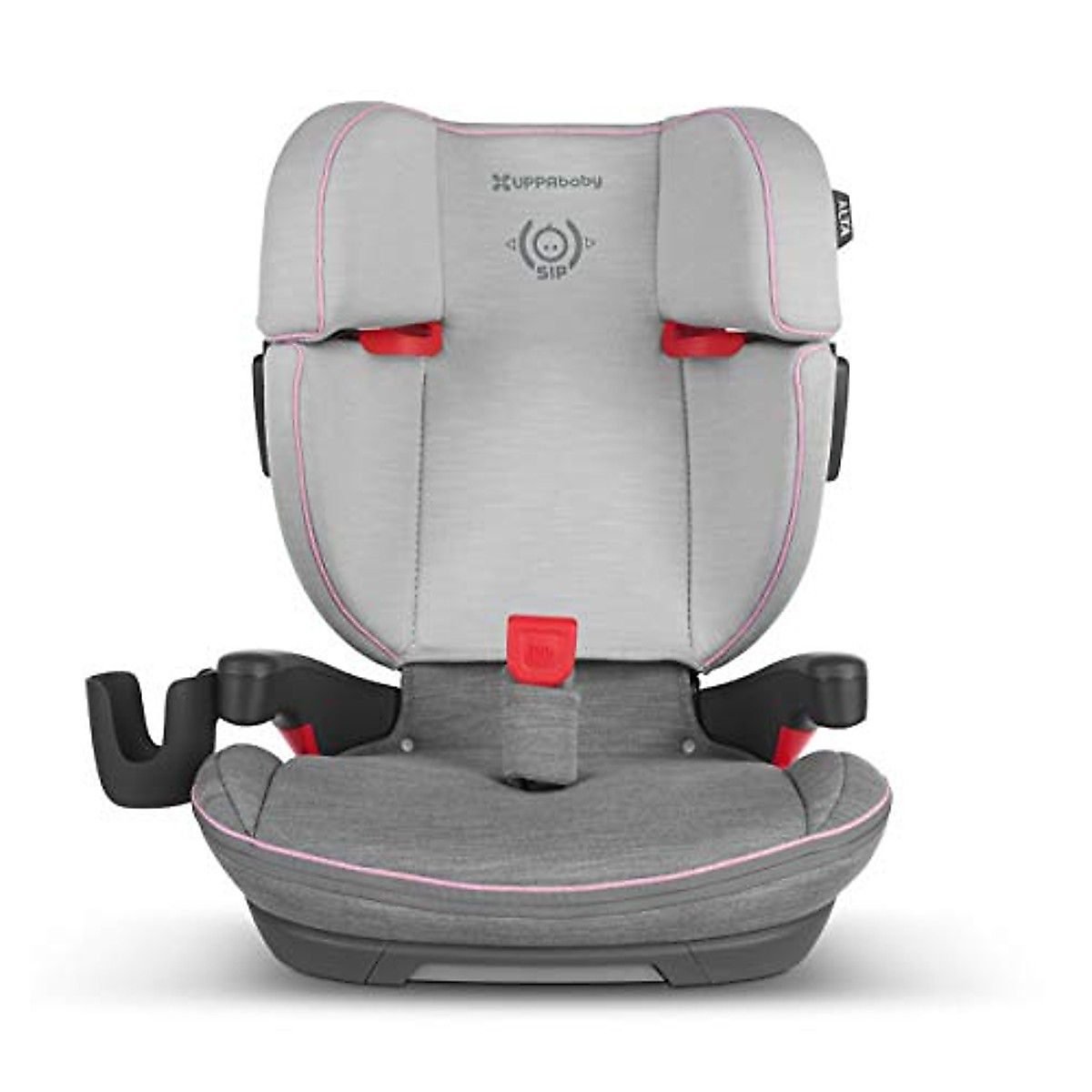 UPPAbaby ALTA Booster Seat, SASHA (Grey Melange with Pink Accent)