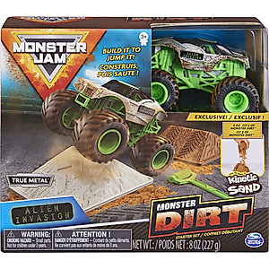 Monster Jam, Alien Invasion Monster Dirt Starter Set with 8oz Monster Dirt and Official 1:64 Scale Truck