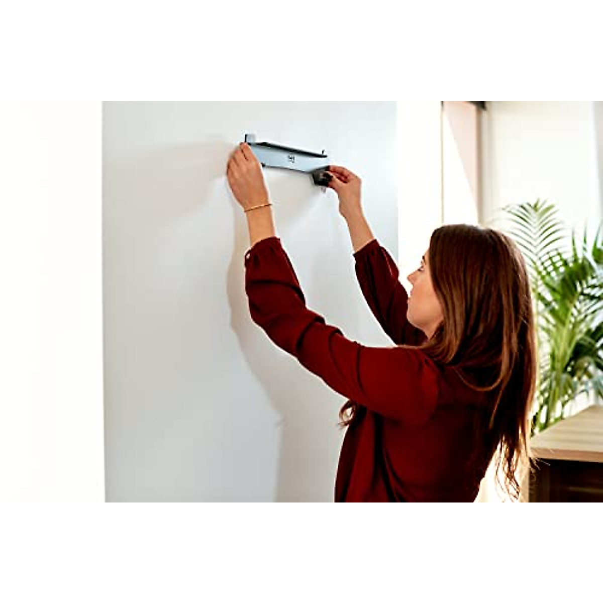 Post-it Super Sticky Wall Easel Mounting System, 15 in Wide x 3.25 in Tall x 1.25 in Deep, Smoke Grey, 2/Pack, Great for Virtual Teachers and Students (EH559-2PK)