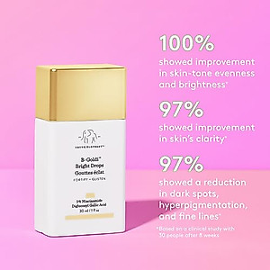 Drunk Elephant B-Goldi Bright Drops - 1 fl oz - Illuminates Skin with 5% Niacinamide & Diglucosyl Gallic Acid - Free of Essential Oils, Silicones & Fragrances - Cruelty Free