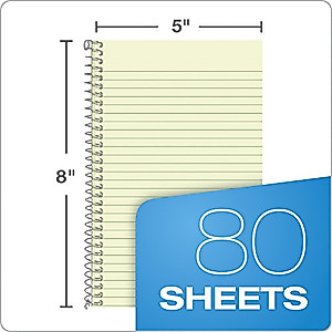 Oxford 1-Subject Kraft Notebook, 5" x 8", Narrow Rule, Kraft Cover, Green Tint Paper, 80 Sheets (25-401R)