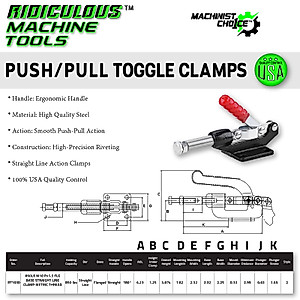 850LB M10 P=1.5 FLG BASE STRAIGHT LINE CLAMP METRIC THREAD