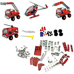 Sania Store - 4-in-1 Building Toy kit , DIY Metal Assembly City Rescue Series – A Building Toy Kit, DIY Construction Toys | Easy to Build and Safe to Play, Stem Toy, Educational Toy