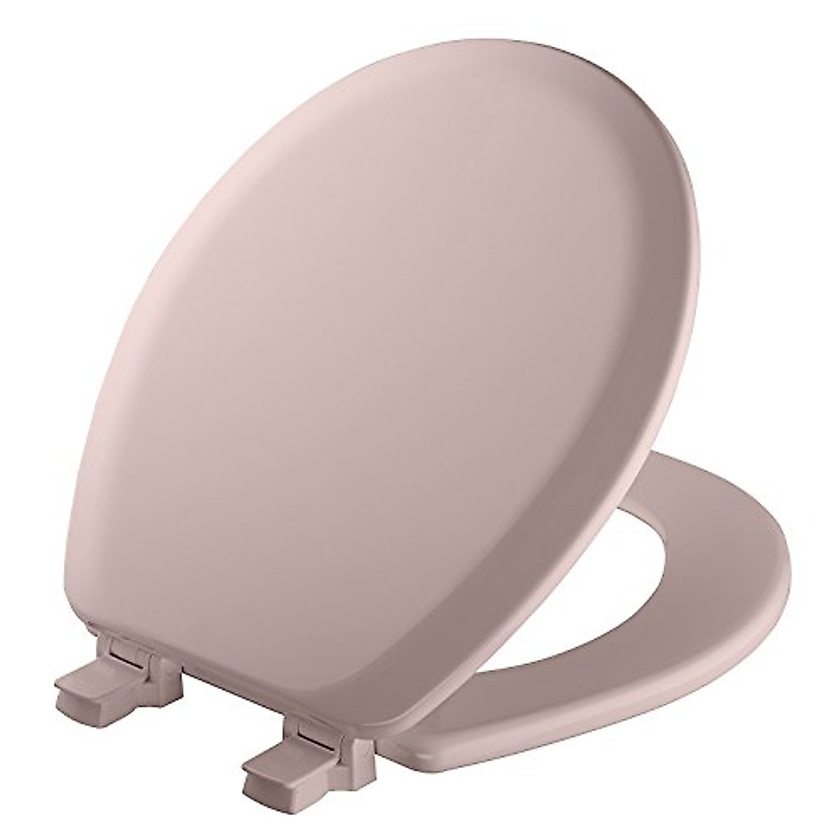 MAYFAIR 41EC 023 Cameron Toilet Seat will Never Loosen and Easily Remove, ROUND, Durable Enameled Wood, Pink