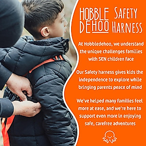 Hobbledehoo Active Child Harness, Safety Harness For Kids & Toddlers Aged 2-7 Years, Child Harness For Walking & Supporting SEN and Special Needs (Orange Harness with Leash)