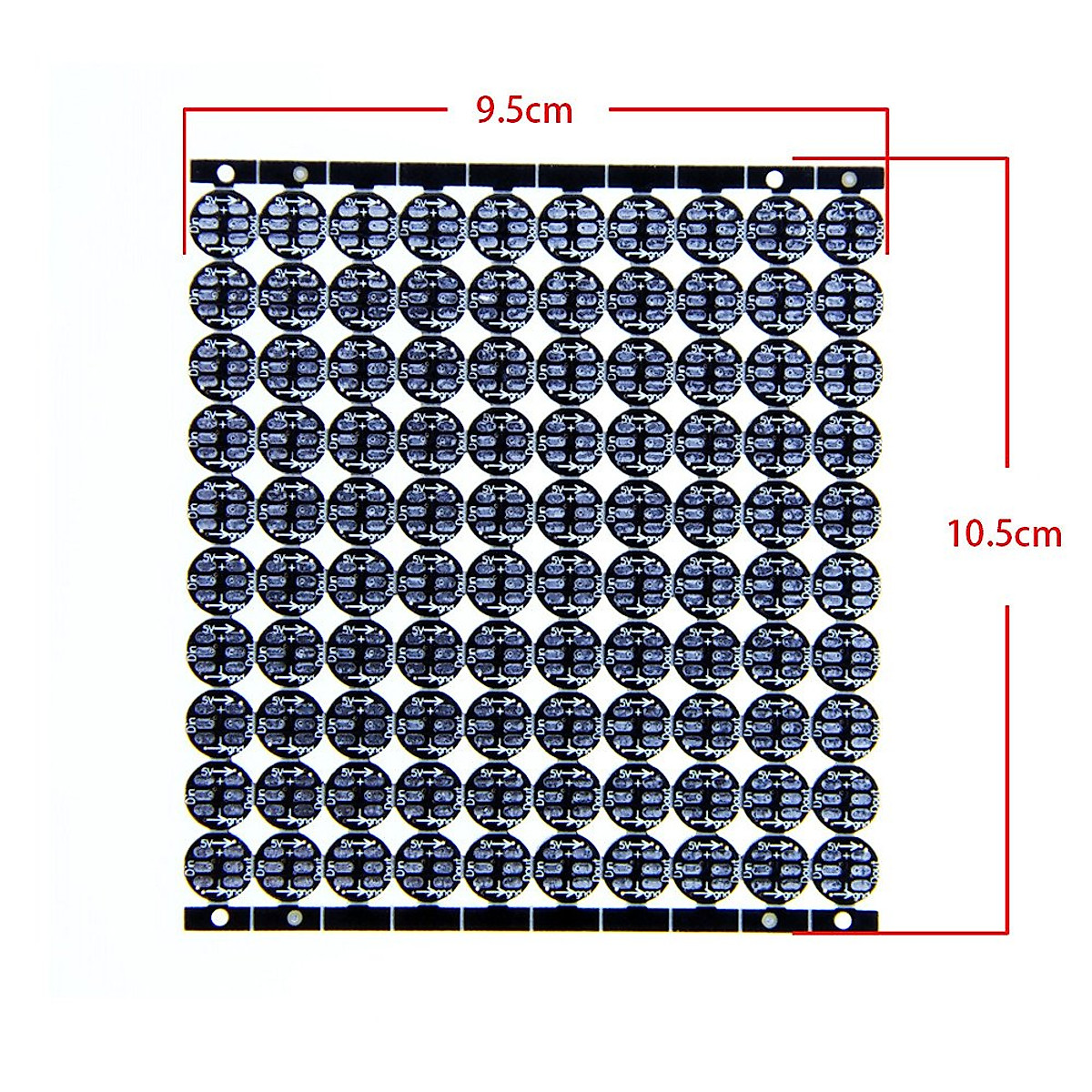 ALITOVE 100pcs WS2812B Addressable 5050 Smart RGB LED Pixel Light on Black Heat Sink PCB Board 5V DC Compatible with Raspberry Pi for DIY Lighting Project