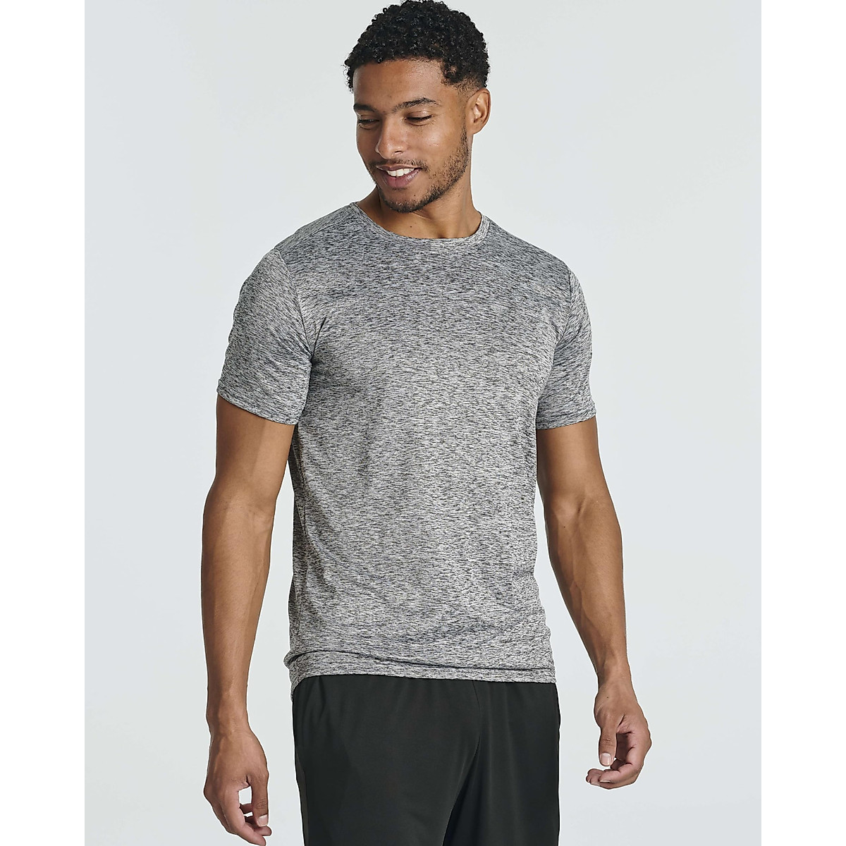 5 Pack Men’s Active Quick Dri Dry Fit Crew Neck T Shirts Athletic Running Gym Workout Short Sleeve Tee Tops Camisas para Hombres Summer