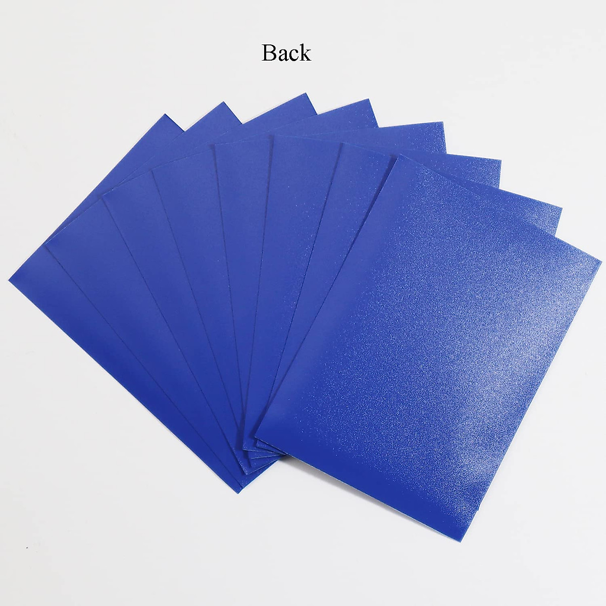 50PCS Outer Card Sleeves for Standard Size Cards Game Cards Idol Photos Protector (66x91mm) (Blue)