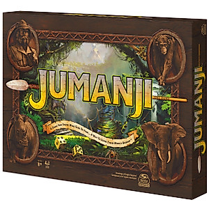 Jumanji The Game, The Classic Scary Adventure Family Board Game Based on The Action-Comedy Movie, for Kids and Adults Ages 8 & up