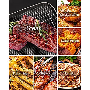 Air Fryer Rack for Instant Vortex COSORI NUWAVE Air Fryer Oven- 304 Stainless Steel Three Stackable Dehydrator Rack Toast Rack Stand Accessories