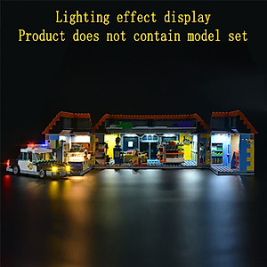 GEAMENT LED Light Kit Compatible with The Kwik-E-Mart - Lighting Set for The Simpsons 71016 Building Model (Model Set Not Included)