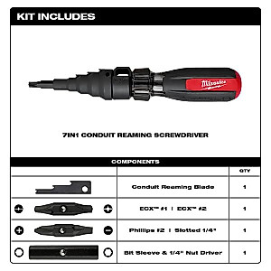 Milwaukee 48-22-2870 7-in-1 Conduit Reamer with ECX Bit