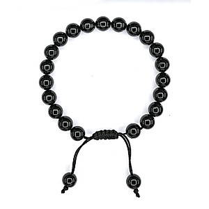 Black Tourmaline Bracelet for Women Men's Gifts - Protection Healing Crystal Bracelet - 8mm Gemstone Beaded Adjustable Bracelet Pulseras Para Hombres Mujer Stocking Stuffers