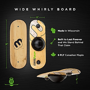 Whirly Board Wide Standing Desk Balance Board & Half-Ball Balance Trainer