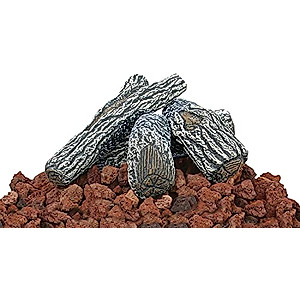 UniFlame Lava Rock and Log Kit for Propane Fire Pits