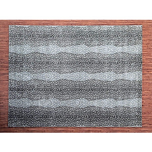 Antelope Rug Grey tuft Rug Wool Rug 8x10 Handmade in India Area Rug for Living Room