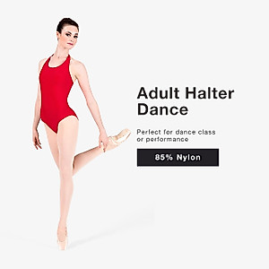 Theatricals Womens Halter Dance Leotard Red L D5108