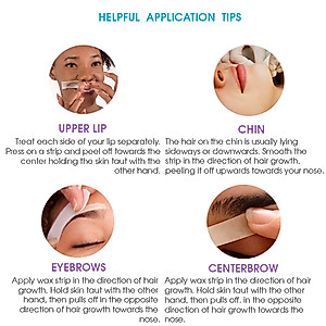 Surgi Facial Wax Strips, 2 sizes for Unwanted Facial Hair Removal, 2 pack