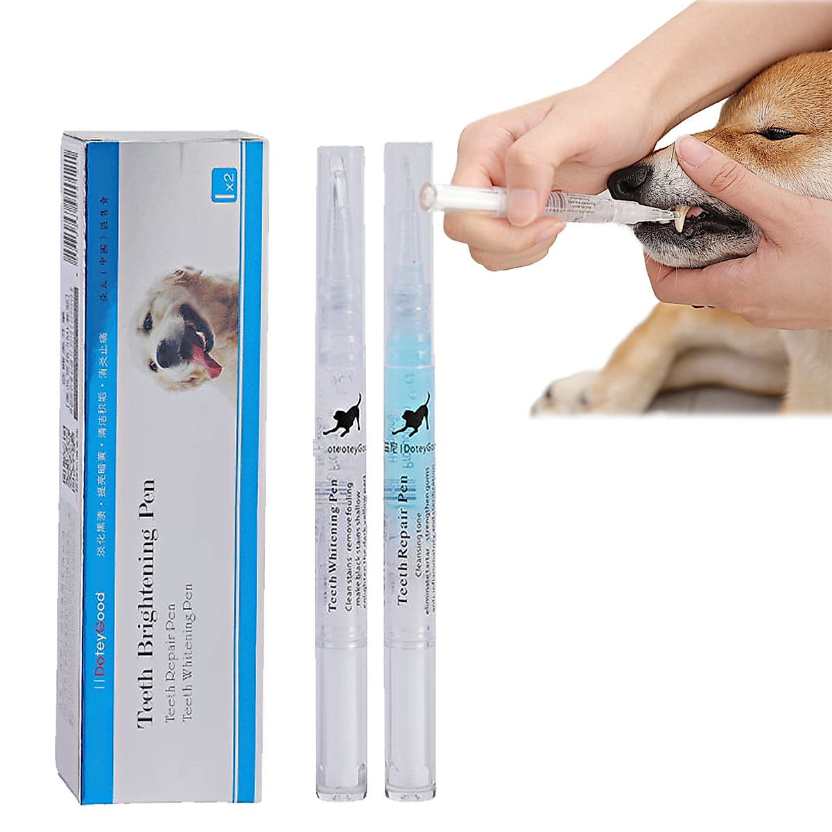 Natural Plant Substance - Pet Teeth Repairing Kit Pet Dog/Cat Teeth Cleaning Pen for Dental Care,Pet Teeth Whitening Pen Tool Pet Dog/Cat Beauty (Pet Teeth Repairing Kit)