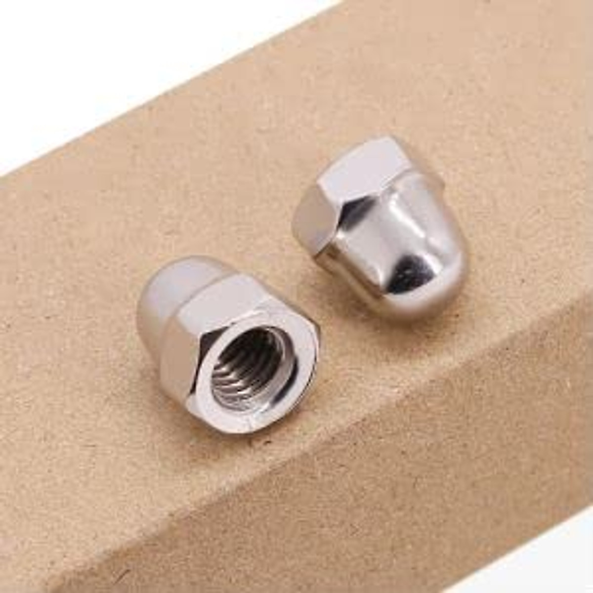 M5-0.8 (100 Pcs) Acorn Cap Nut, 304 Stainless Steel 18/8, Hex Drive, Hex Dome Head Cap Nut, DIN1587