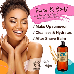 Naissance Fractionated Coconut Oil 32 fl oz - Pure Natural, Vegan, Non GMO, Hexane Free, Cruelty Free - Moisturizing & Hydrating - Ideal for Aromatherapy, Massage and DIY Beauty Recipes